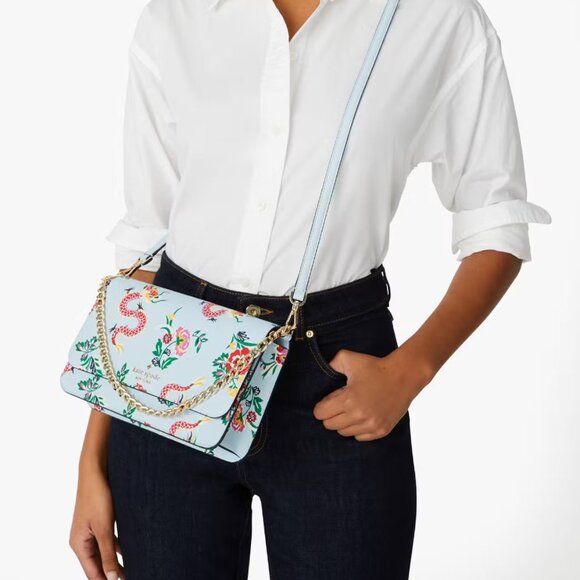 kate spade | Bags | New Kate Spade Ny Madison Dragon Printed Flap ...